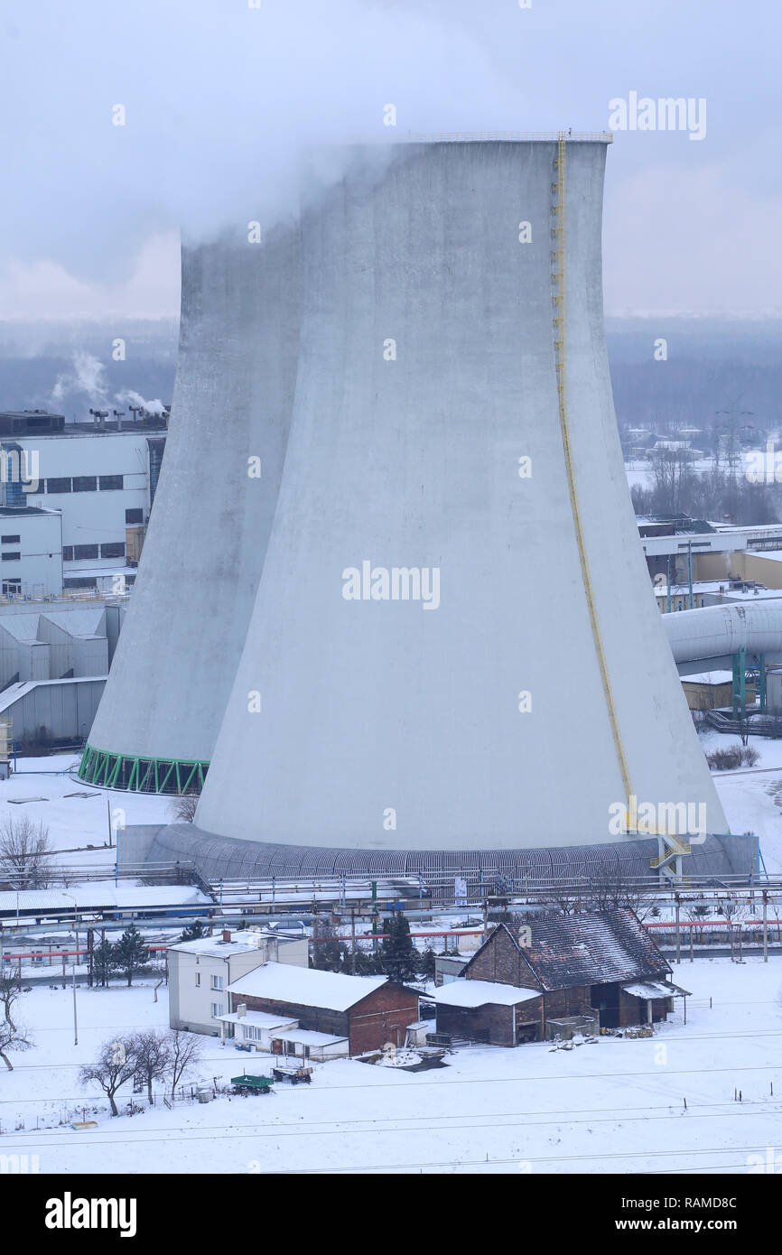 The Laziska fossil fuel power station on January 3, 2019 in Laziska ... The Laziska fossil fuel power station on January 3, 2019 in Laziska ...