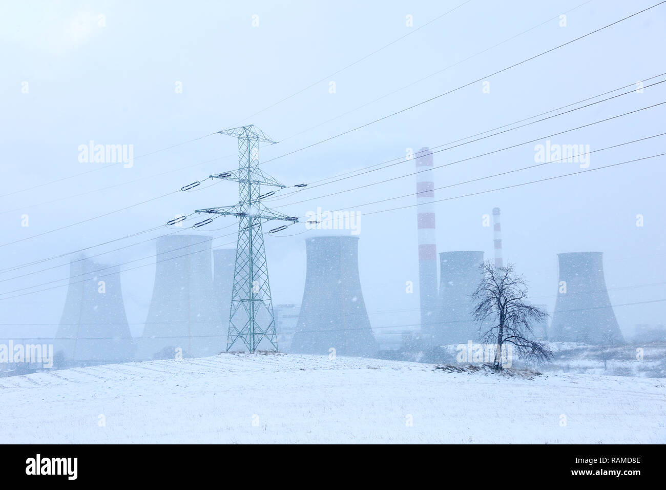 The Laziska fossil fuel power station on January 3, 2019 in Laziska ... The Laziska fossil fuel power station on January 3, 2019 in Laziska ...