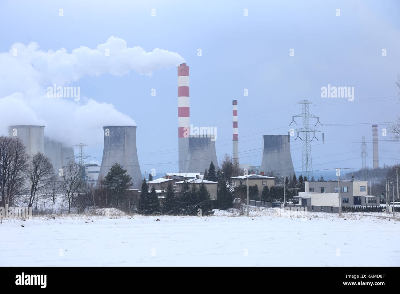 The Laziska fossil fuel power station on January 3, 2019 in Laziska ... The Laziska fossil fuel power station on January 3, 2019 in Laziska ...