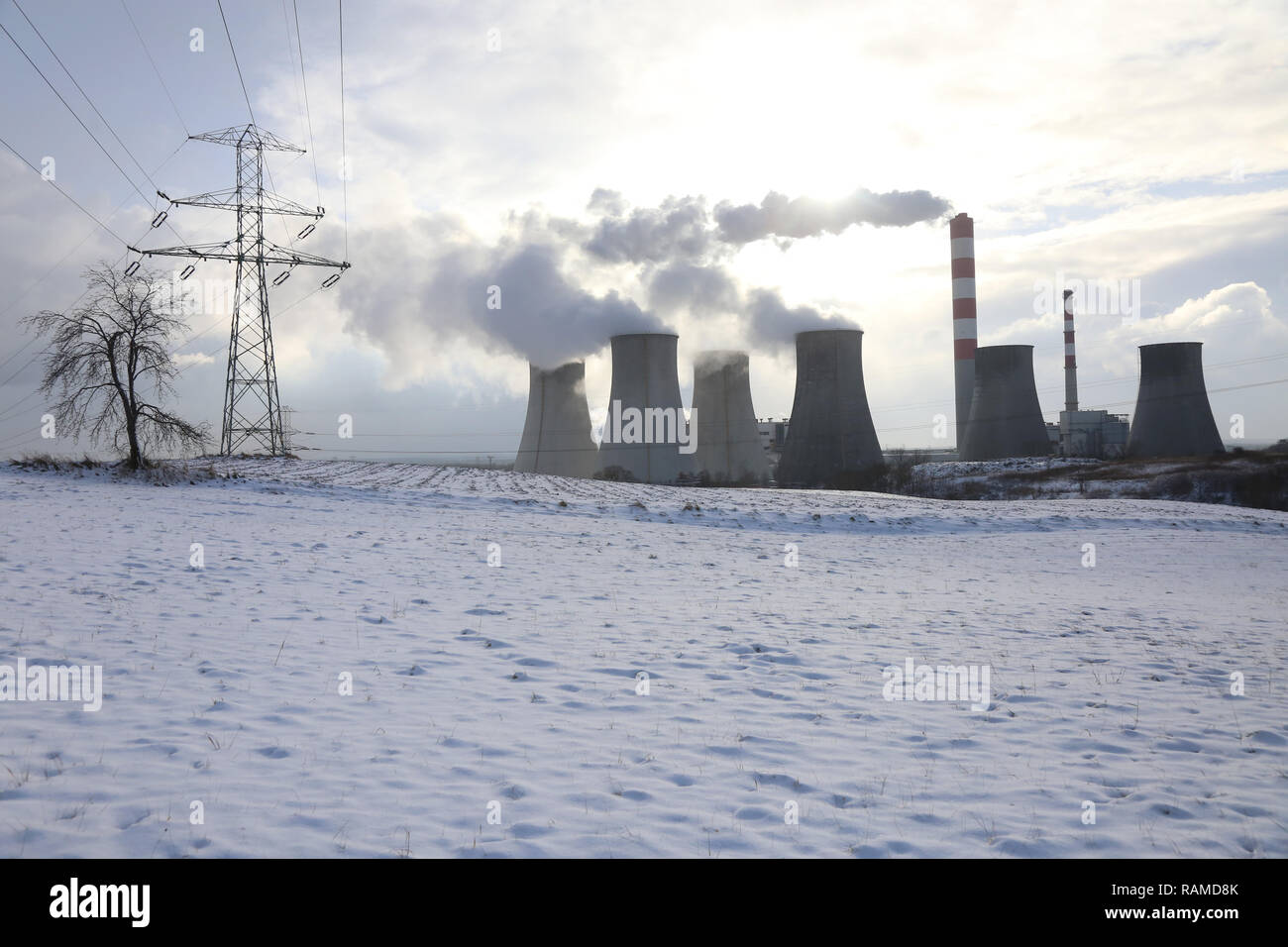 The Laziska fossil fuel power station on January 3, 2019 in Laziska ... The Laziska fossil fuel power station on January 3, 2019 in Laziska ...