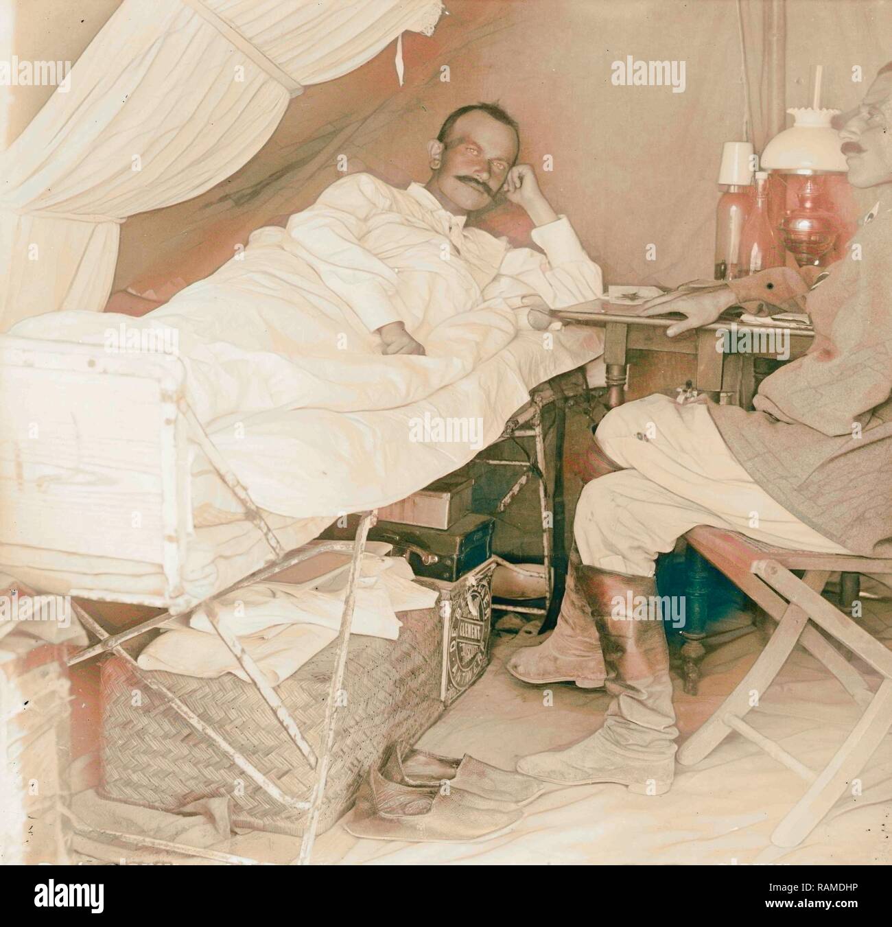 Patient on tent cot. 1915, International Red Cross and Red Crescent ...