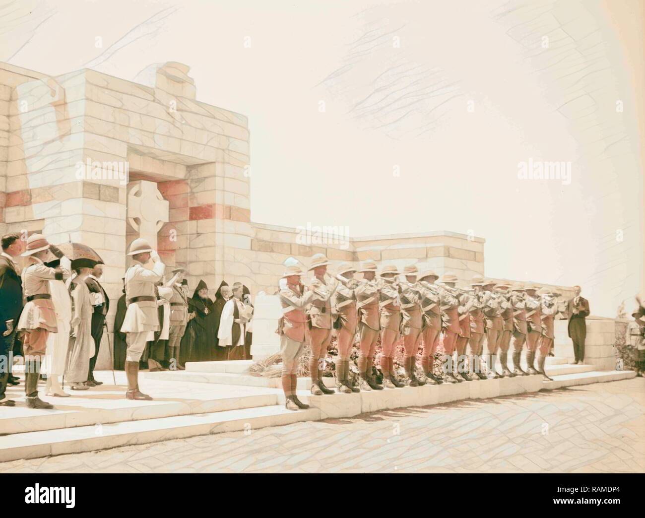 War cemetery consecration, Gaza, April 28, 1925. 1925 Strip, Middle ...