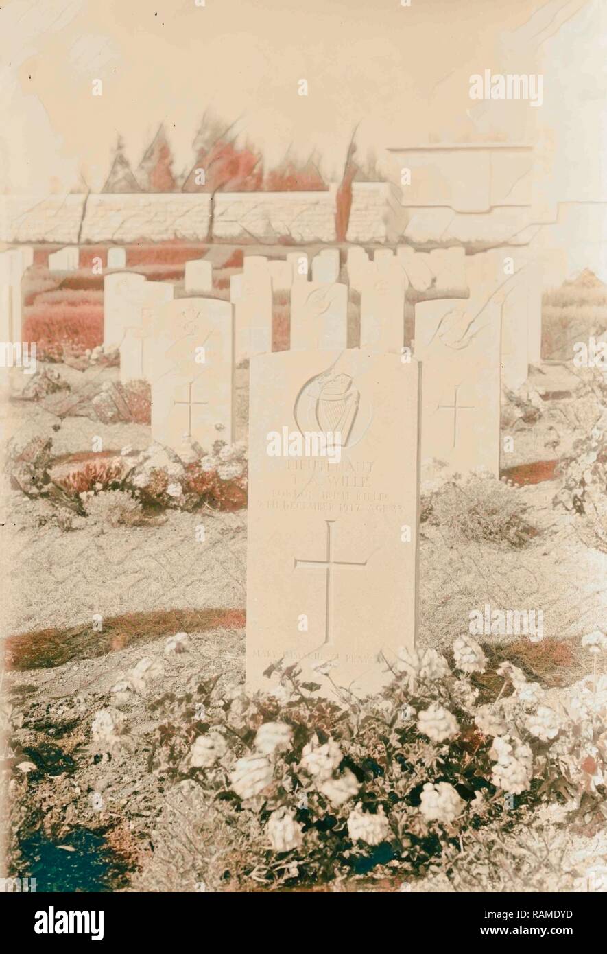 Jerusalem war cemetery 1917, Israel. Reimagined by Gibon. Classic art ...