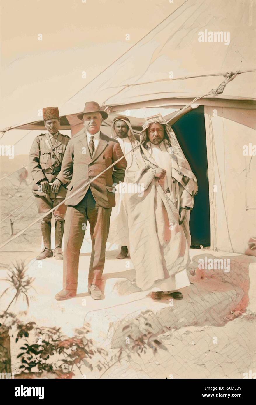 Emir Abdullah with British representative 1920, Middle East, Israel and ...