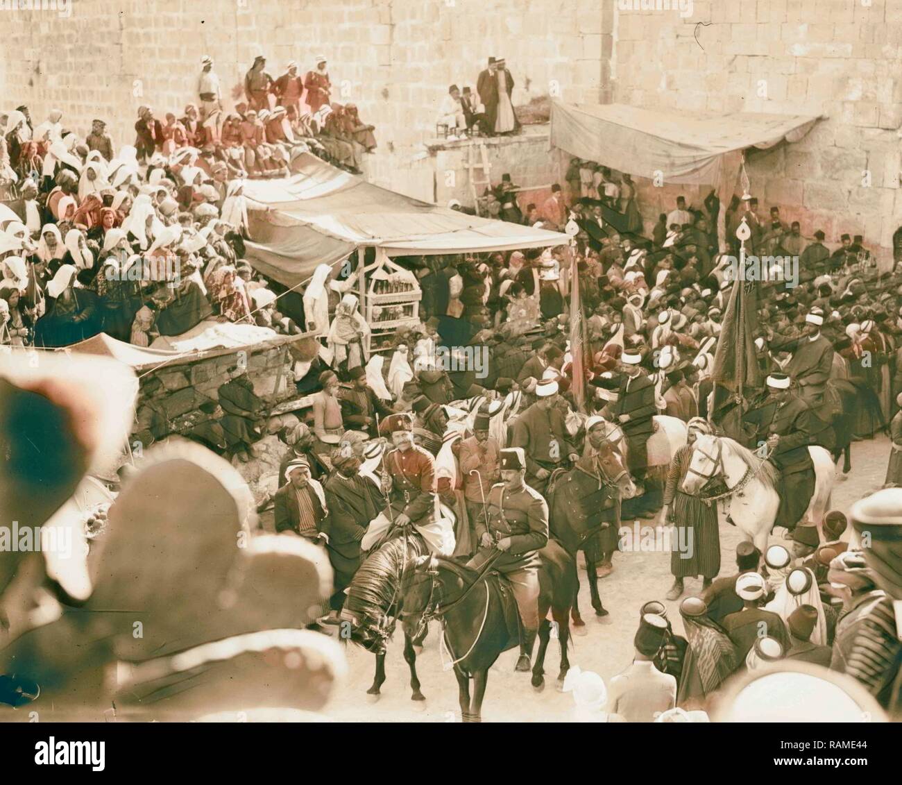 Return of Muslim delegations 1898, Middle East, Israel and/or Palestine ...