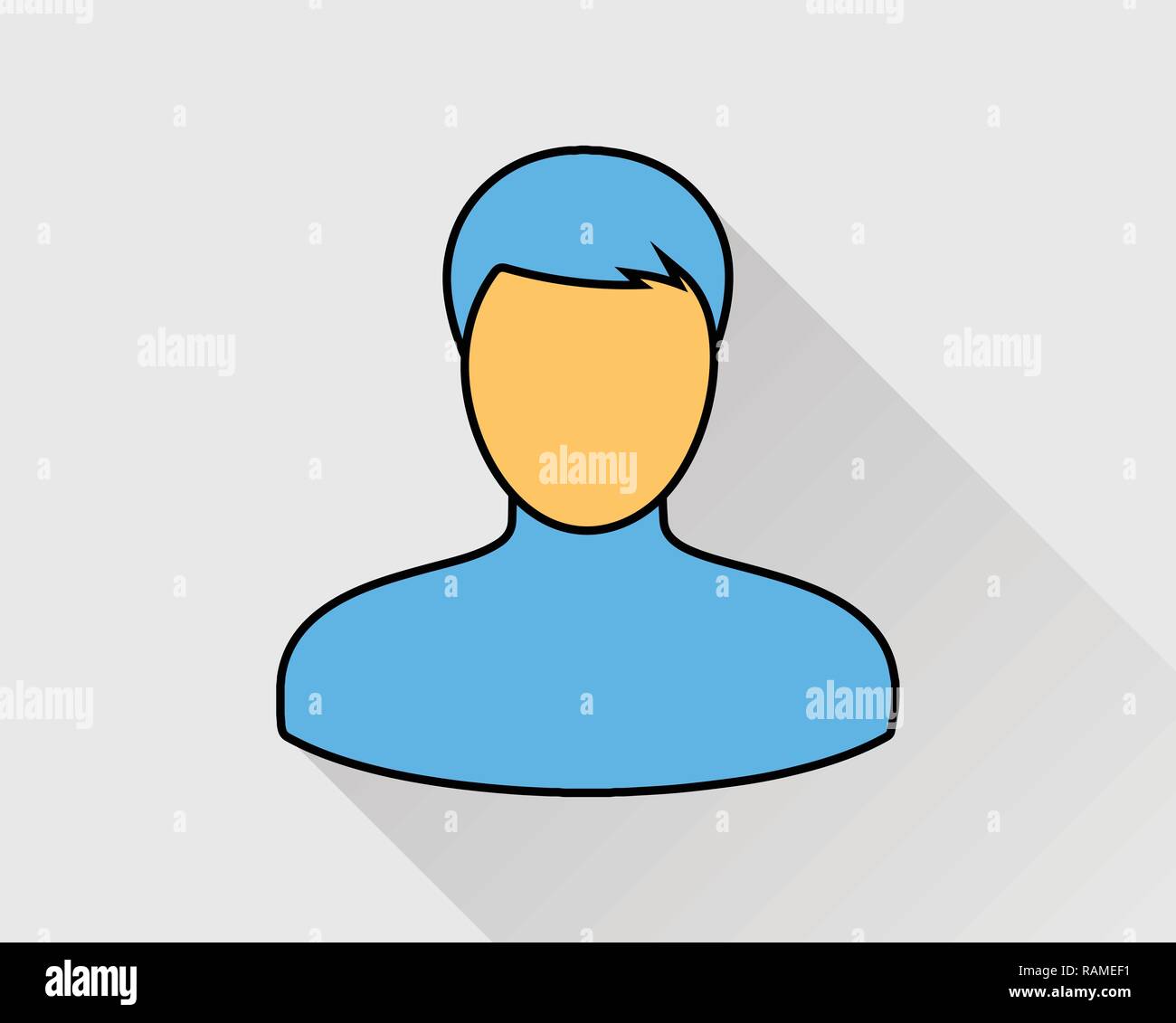 Colorful User Icon on gray Background. Editable vector eps Stock Vector ...