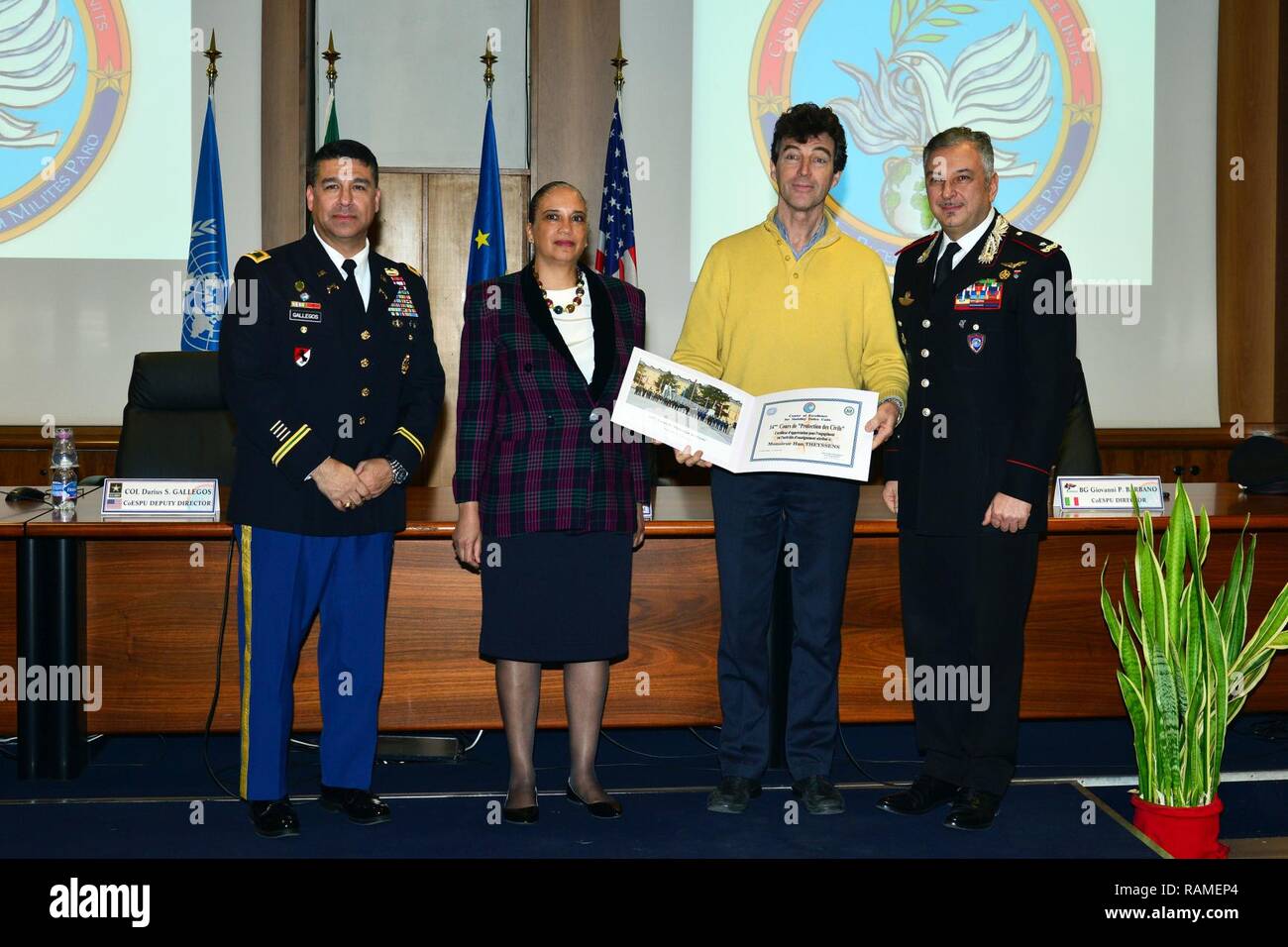 From left to right; U.S. Army Col. Darius S. Gallegos, CoESPU deputy ...