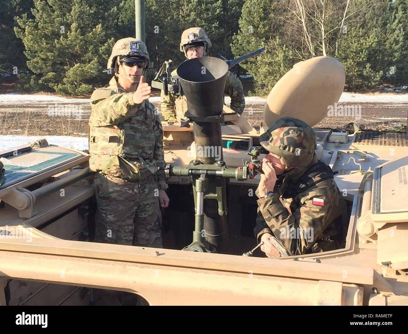 Mortarmen from “Blackfoot” Troop, 4th Squadron, 10th Cavalry Regiment ...