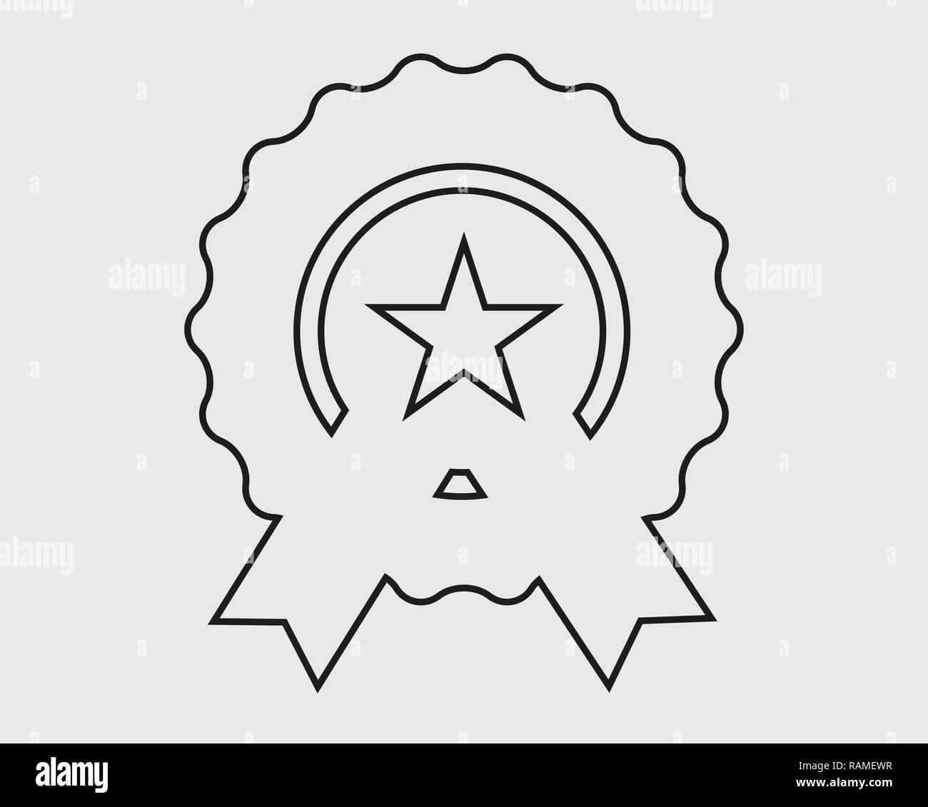 Certificate quality line icon Black and White Stock Photos & Images - Alamy
