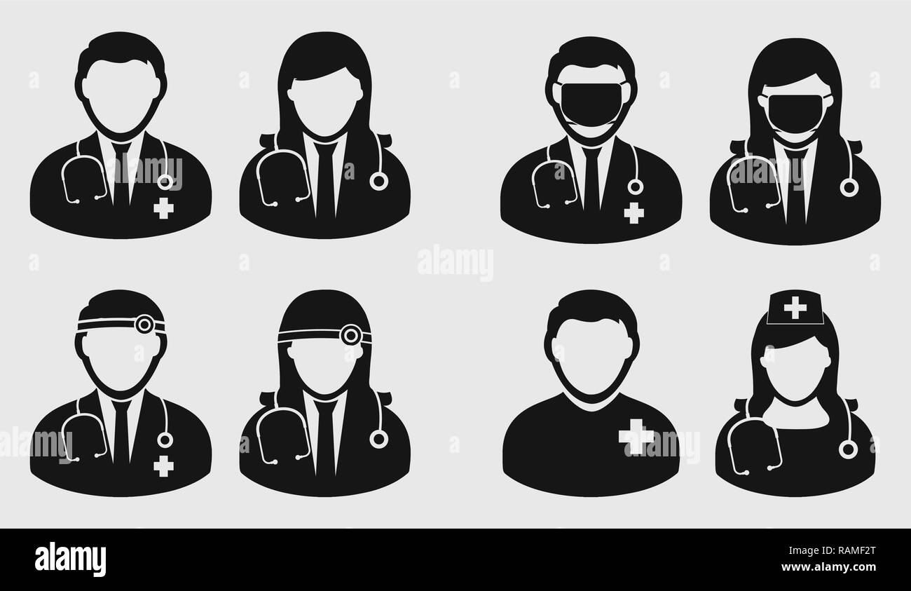 Medical Team Icon on gray background Stock Vector Image & Art - Alamy