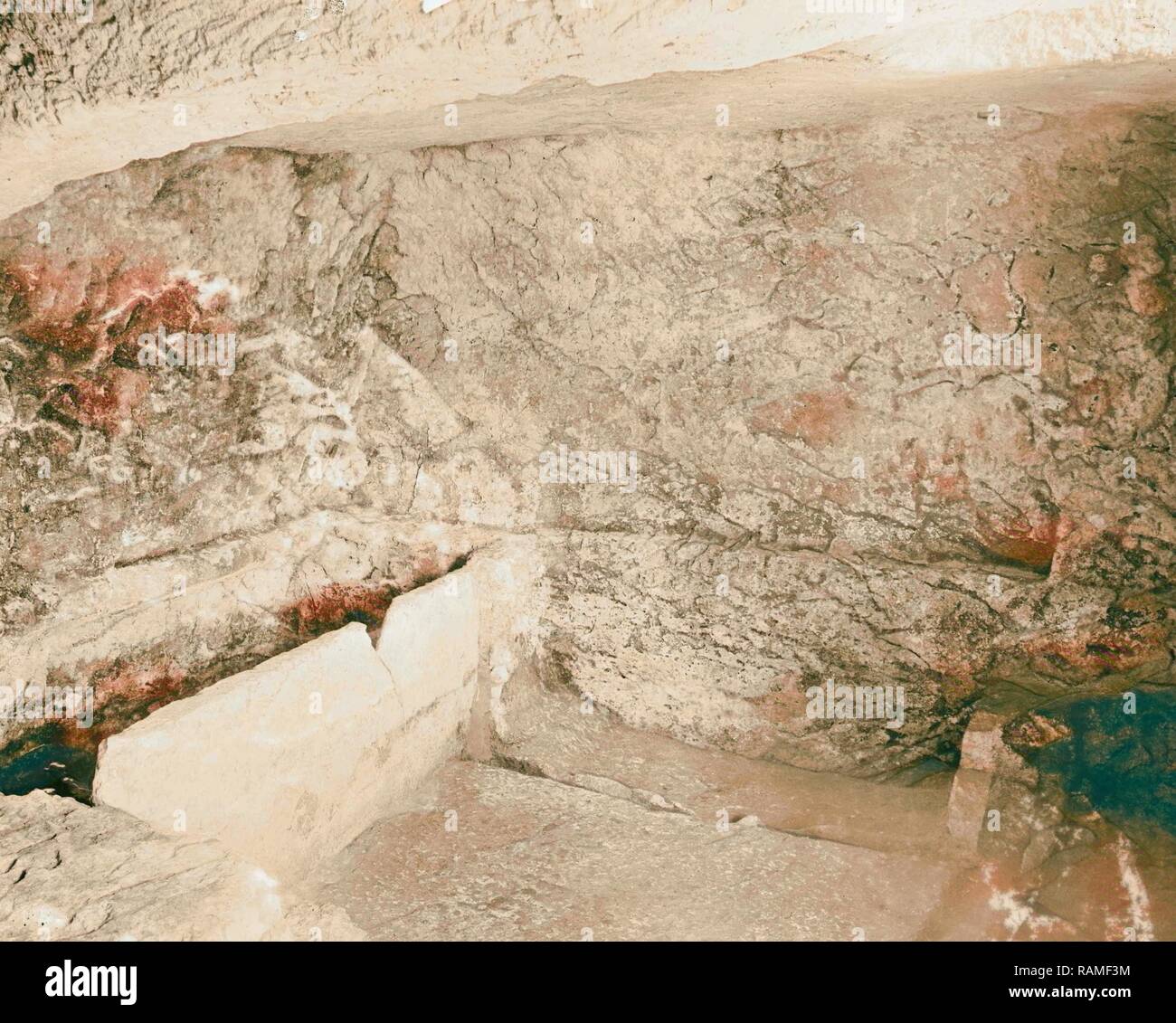 Interior of the Garden Tomb American Colony, Jerusalem. 1898, Israel ...