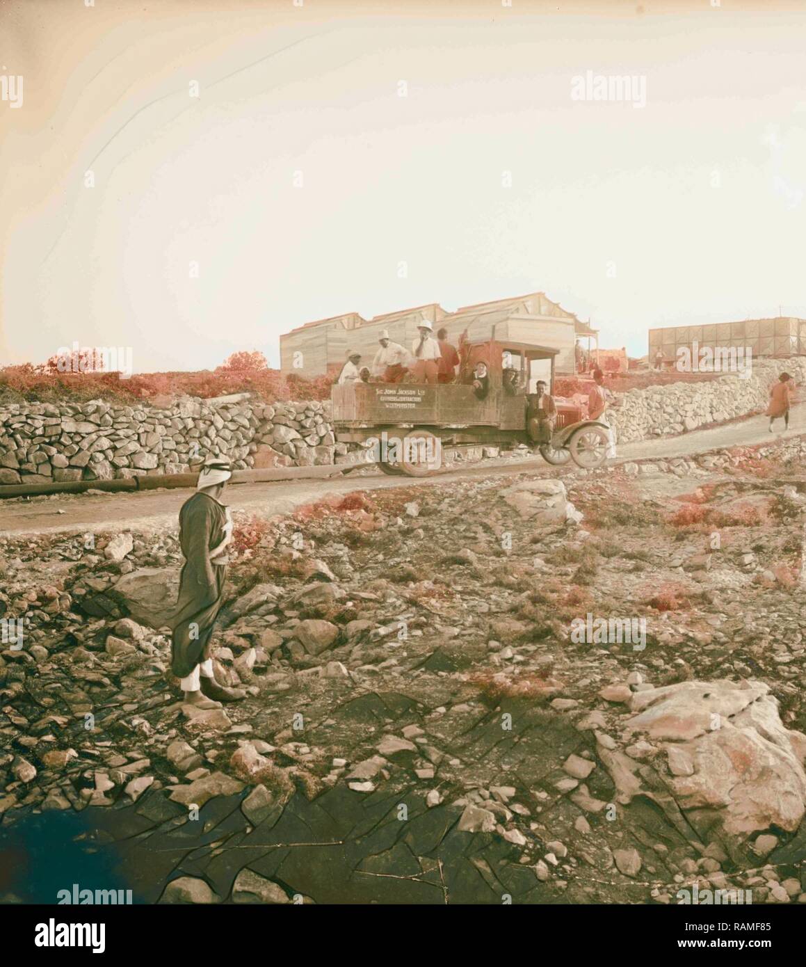 Ain Farah water supply. 1898, West Bank, Ain Farah. Reimagined by Gibon ...
