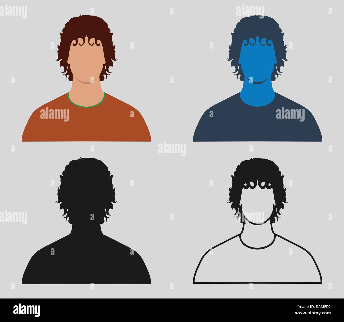 Adult male in white shirt Stock Vector Images - Alamy