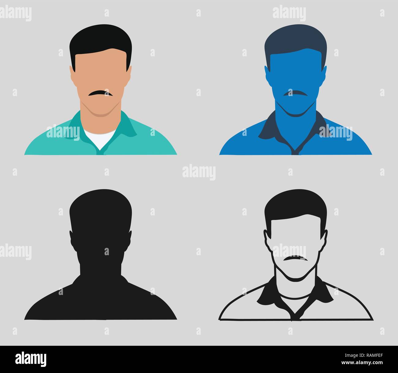 Portrait happy male customer Stock Vector Images - Alamy