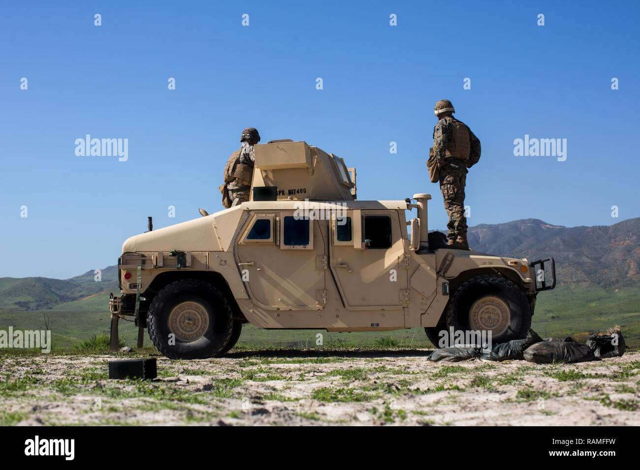 U.S. Marines with 3d Low Altitude Air Defense Battalion, Marine Air ...