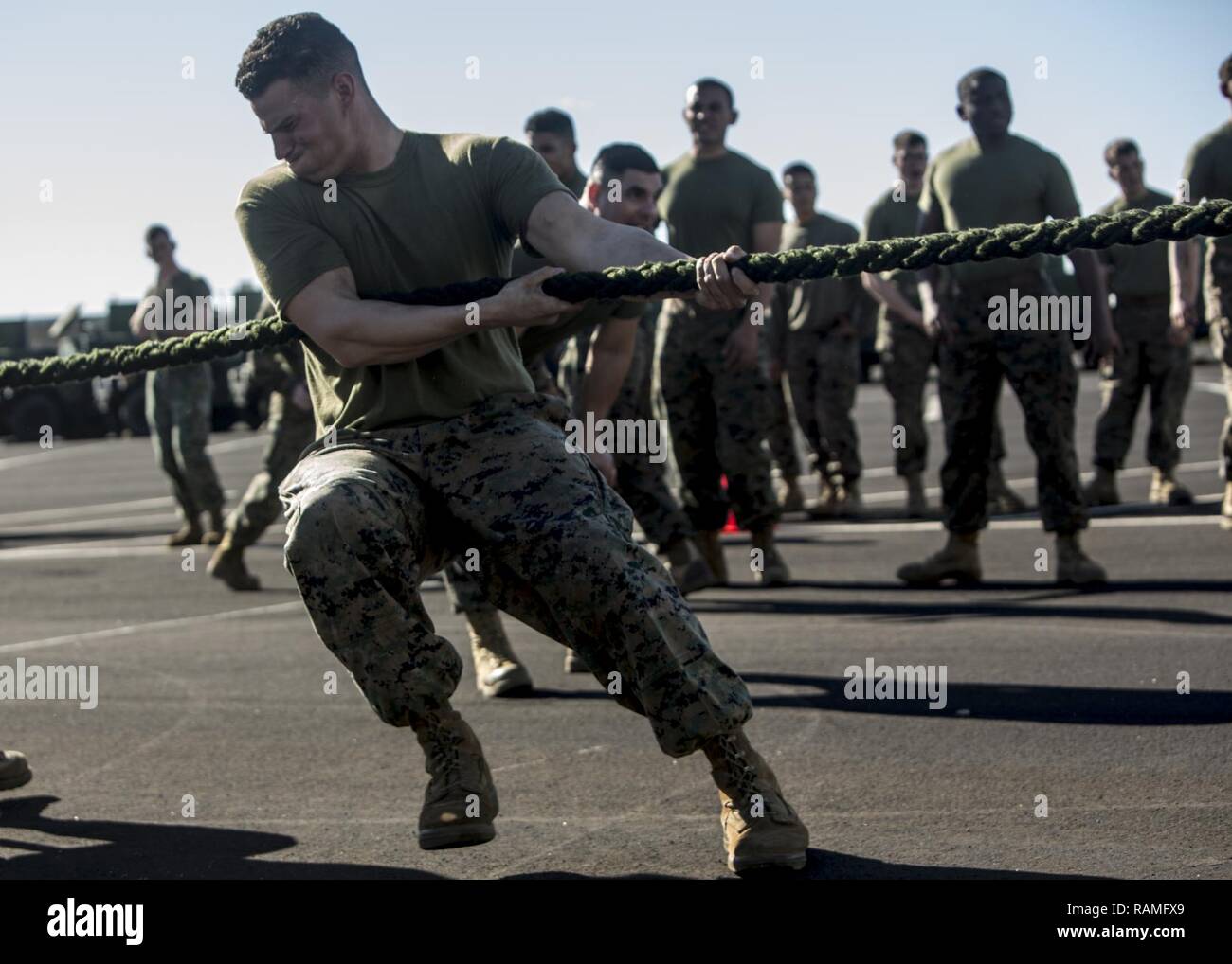 U.S. Marine Corps Cpl John Hoehne, a team leader for 3d Low Altitude ...