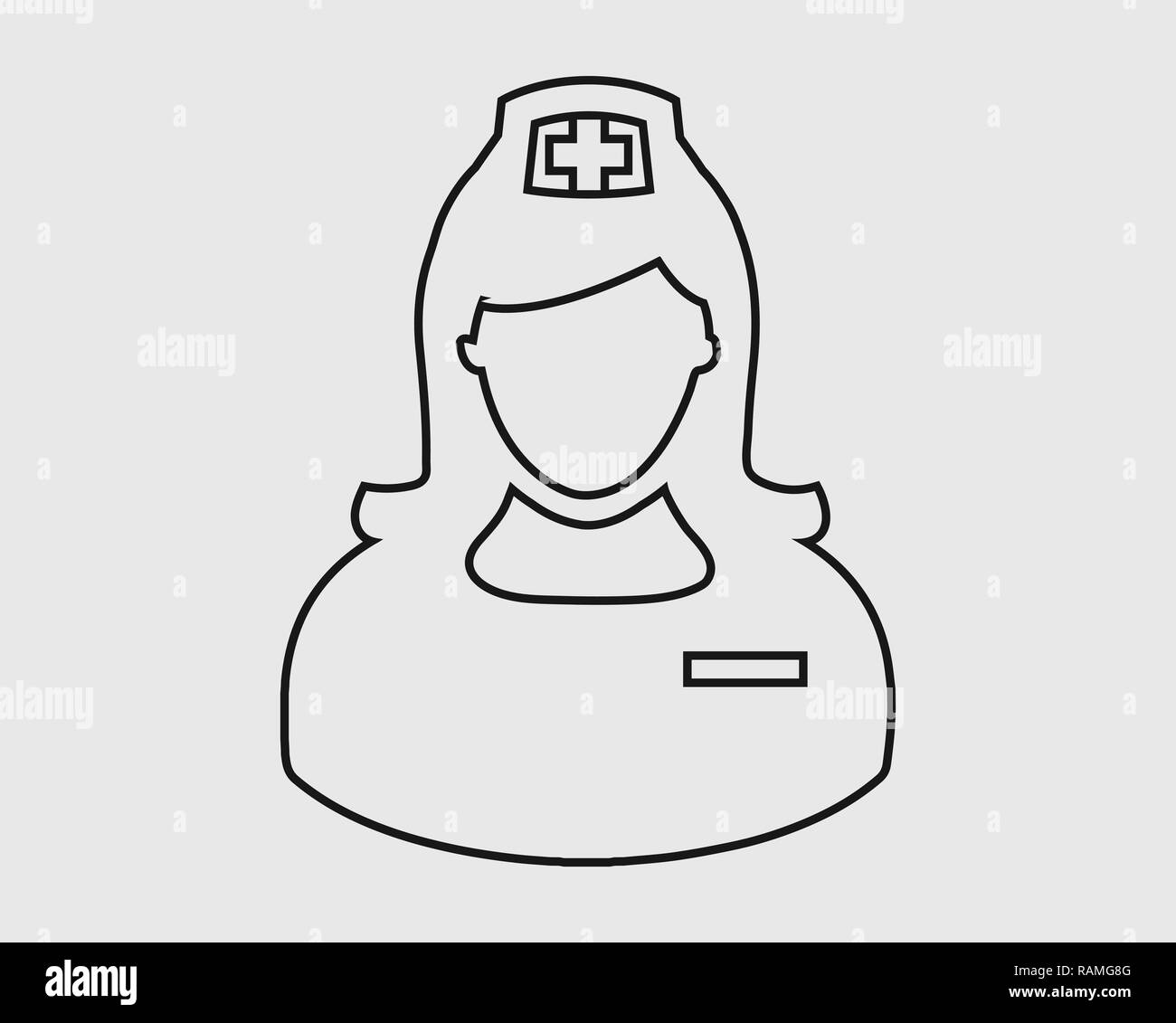 Avatar girl icon on Black and White Stock Photos & Images - Alamy