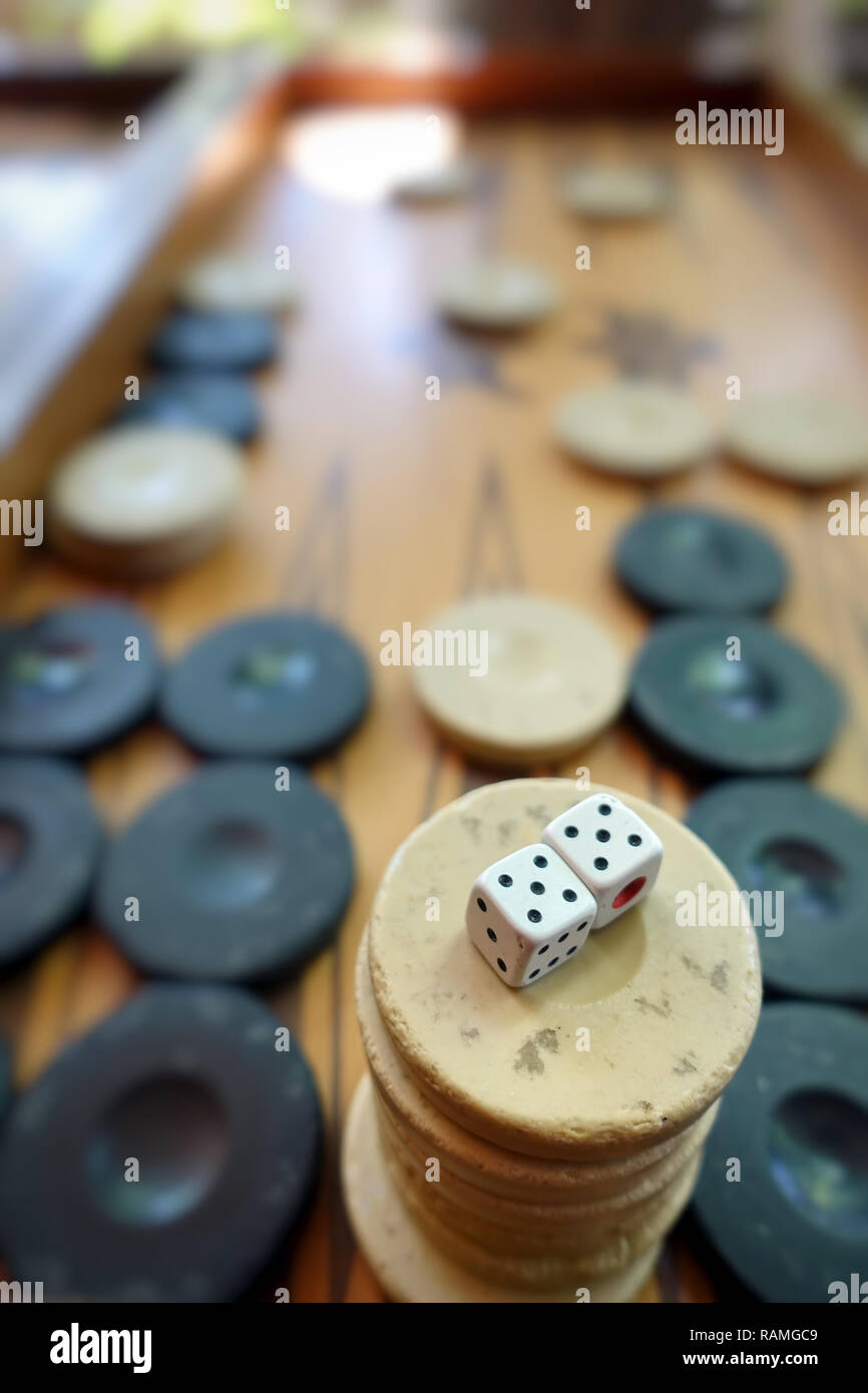 Bagkgammon Game and Dices a Traditional Middle East Game Played in ...