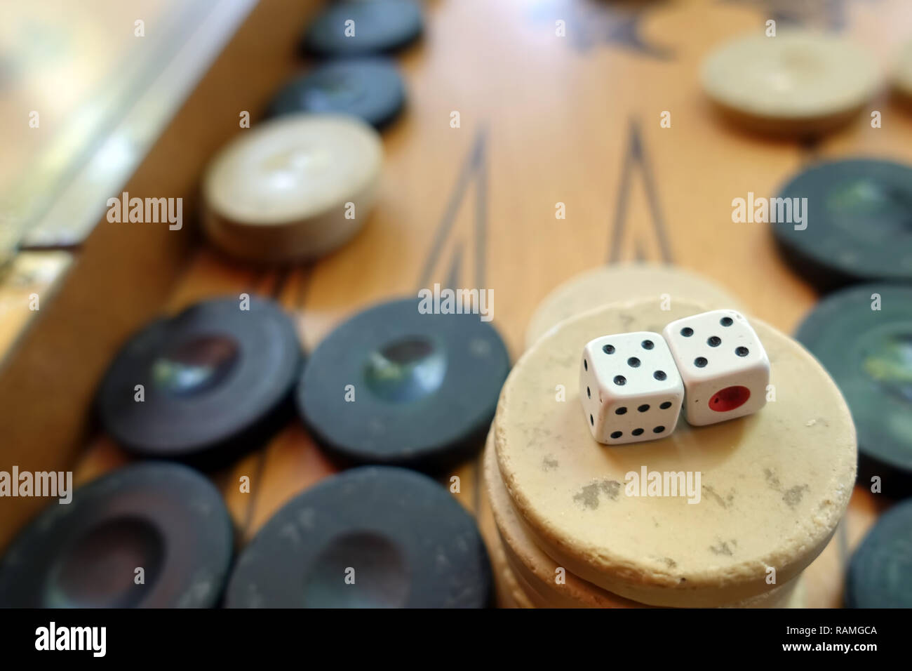 Bagkgammon Game and Dices a Traditional Middle East Game Played in ...