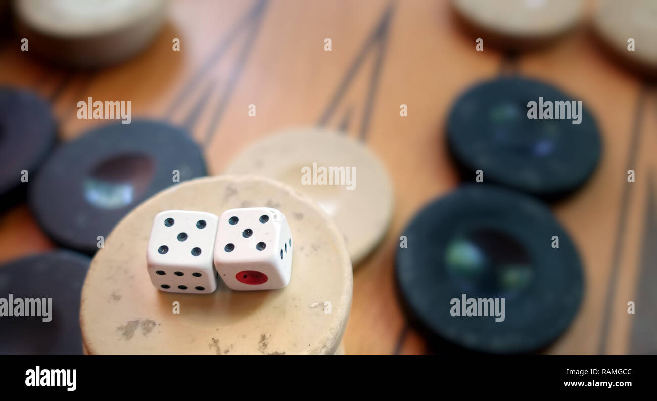 Bagkgammon Game and Dices a Traditional Middle East Game Played in ...