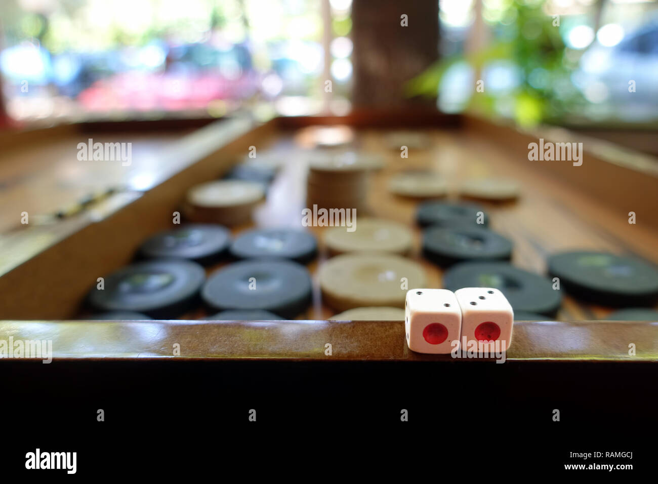 Bagkgammon Game and Dices a Traditional Middle East Game Played in ...