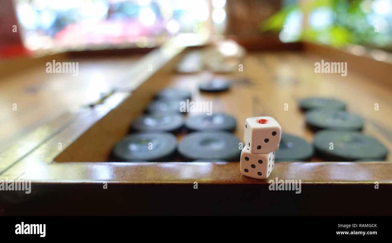 Bagkgammon Game and Dices a Traditional Middle East Game Played in ...