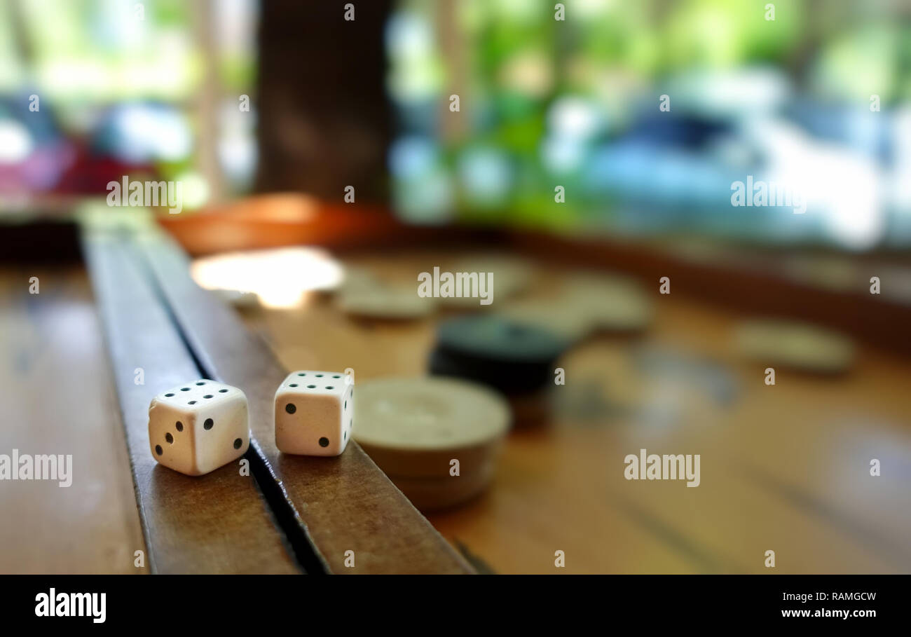 Bagkgammon Game and Dices a Traditional Middle East Game Played in ...