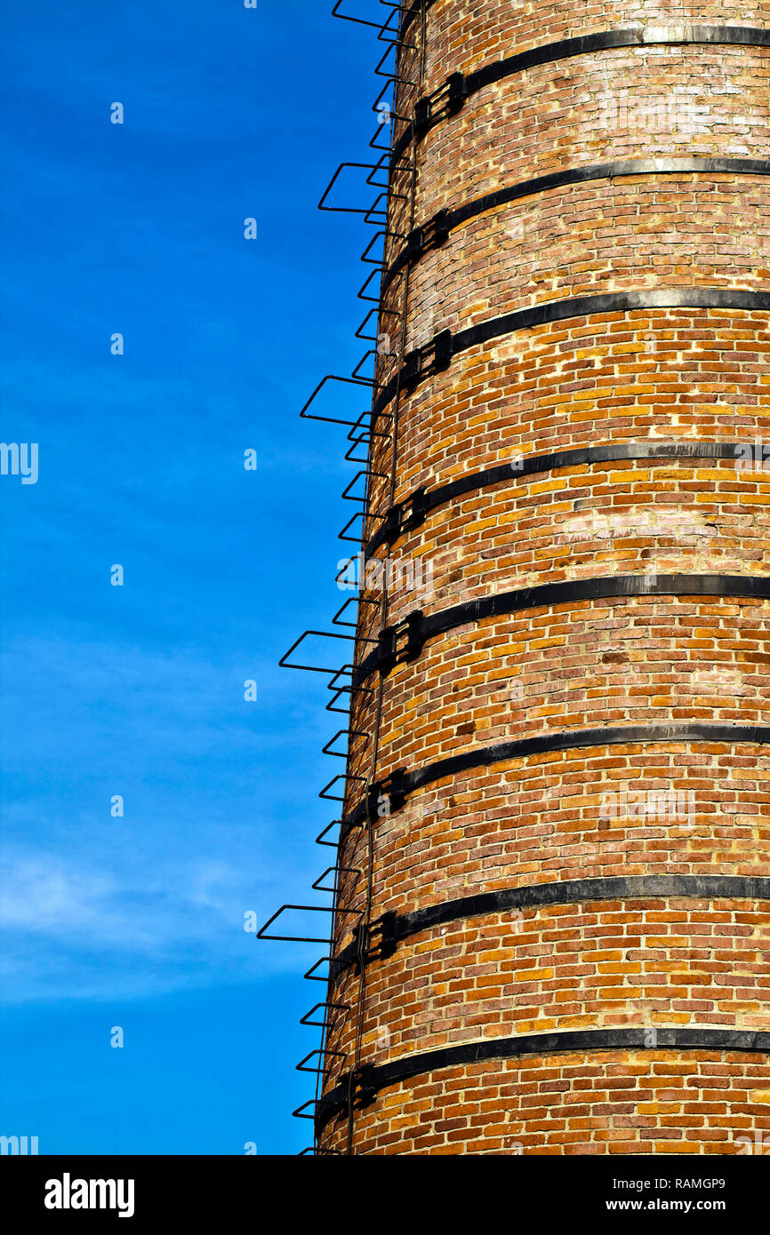 Brick Stone Made Factory Building Vintage Chimney Stock Photo - Alamy