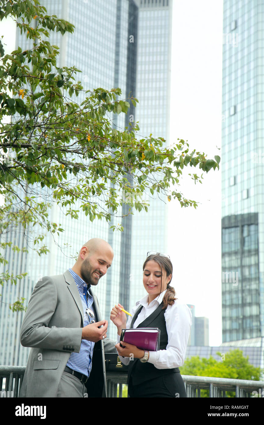 Business Couple Modern Teamwork Partnership Outdoor Photo Stock Photo ...