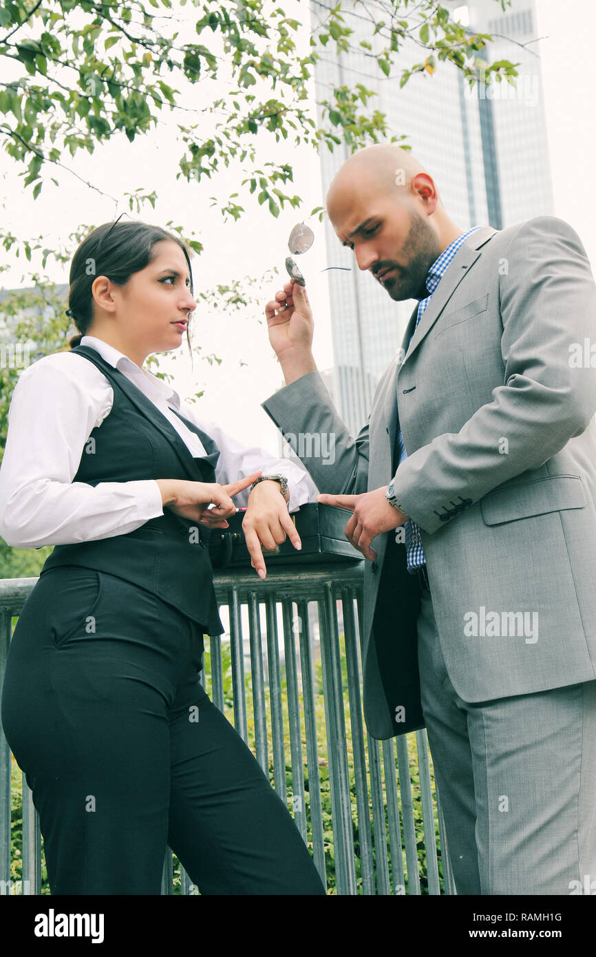 Business Couple Modern Teamwork Partnership Outdoor Photo Stock Photo ...