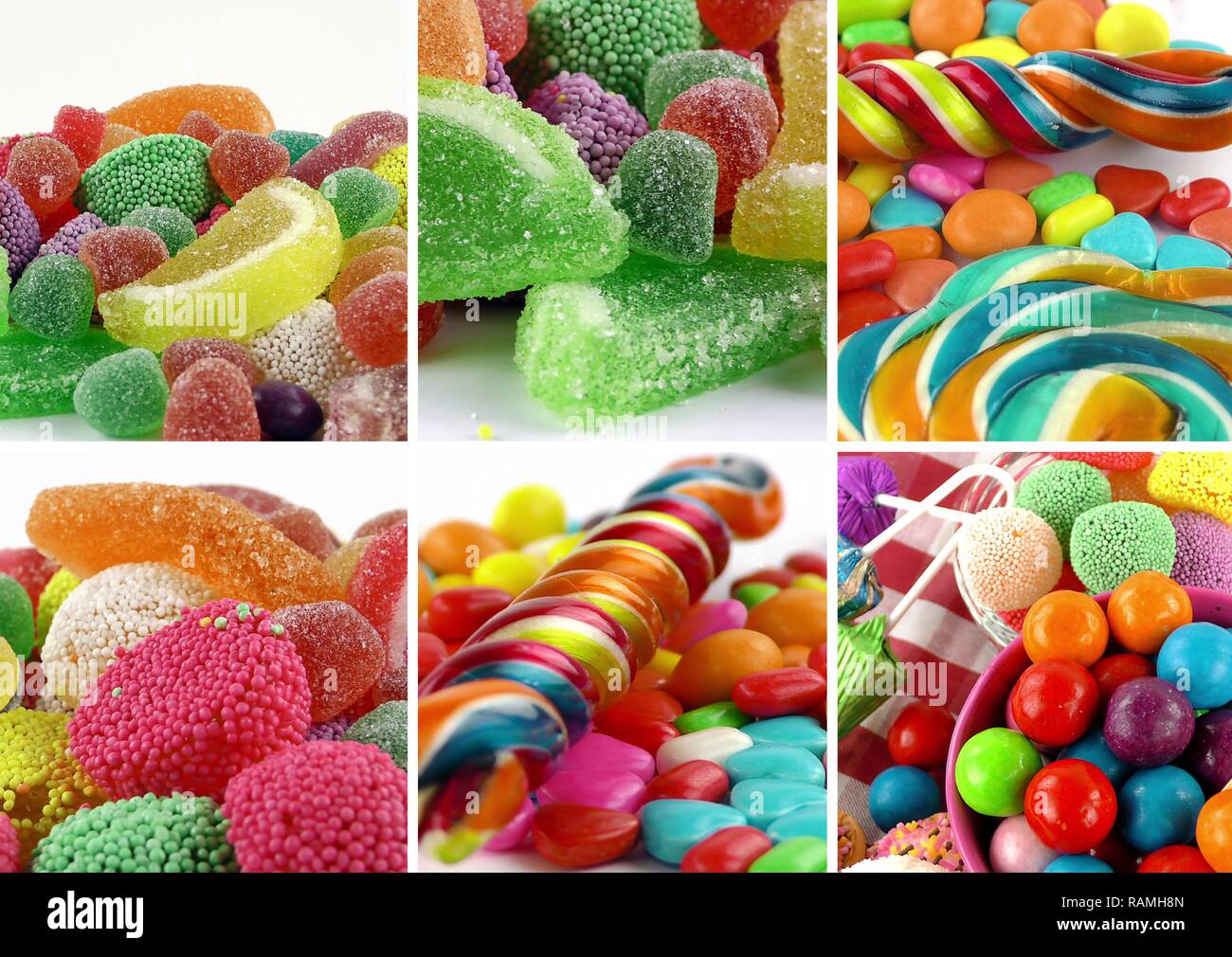 Candy Sweet Lolly Sugary Collage Photo Stock Photo - Alamy