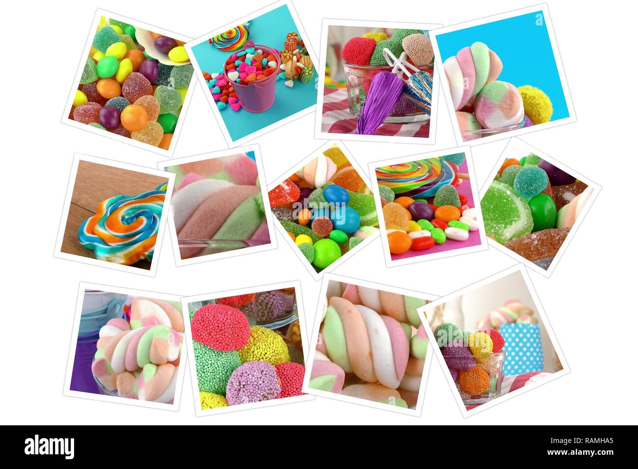 Candy Sweet Lolly Sugary Collage Photo Stock Photo - Alamy