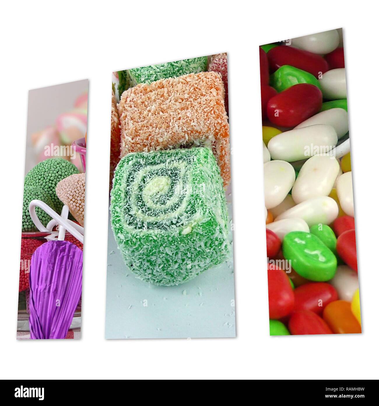 Candy red collage sugar Cut Out Stock Images & Pictures - Alamy