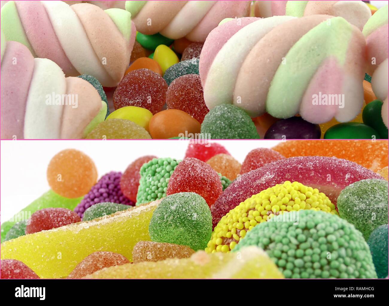 Candy Sweet Lolly Sugary Collage Photo Stock Photo - Alamy