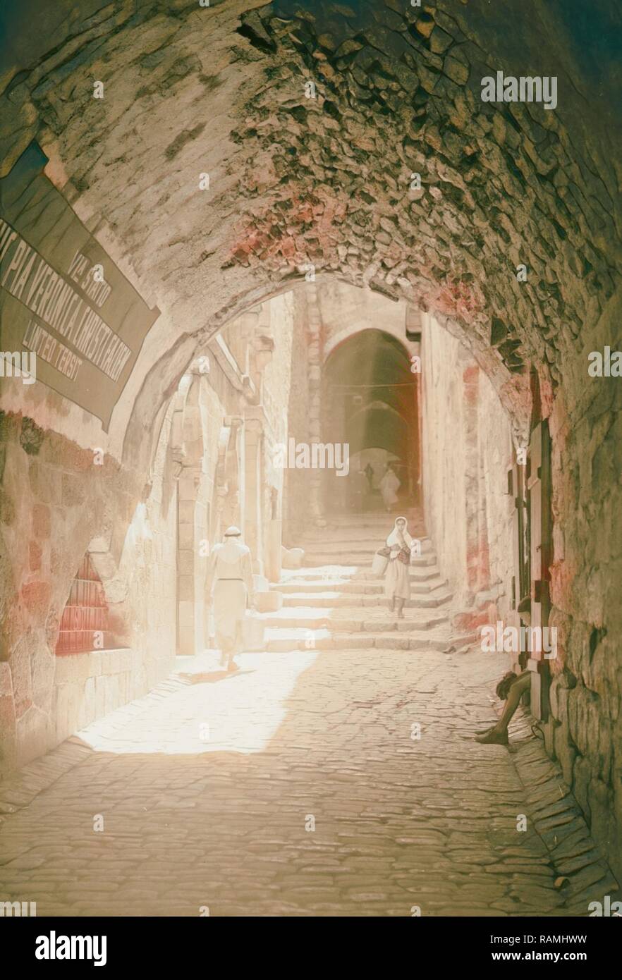 House of Veronica on Via Dolorosa VI Station of the Cross. 1940 ...