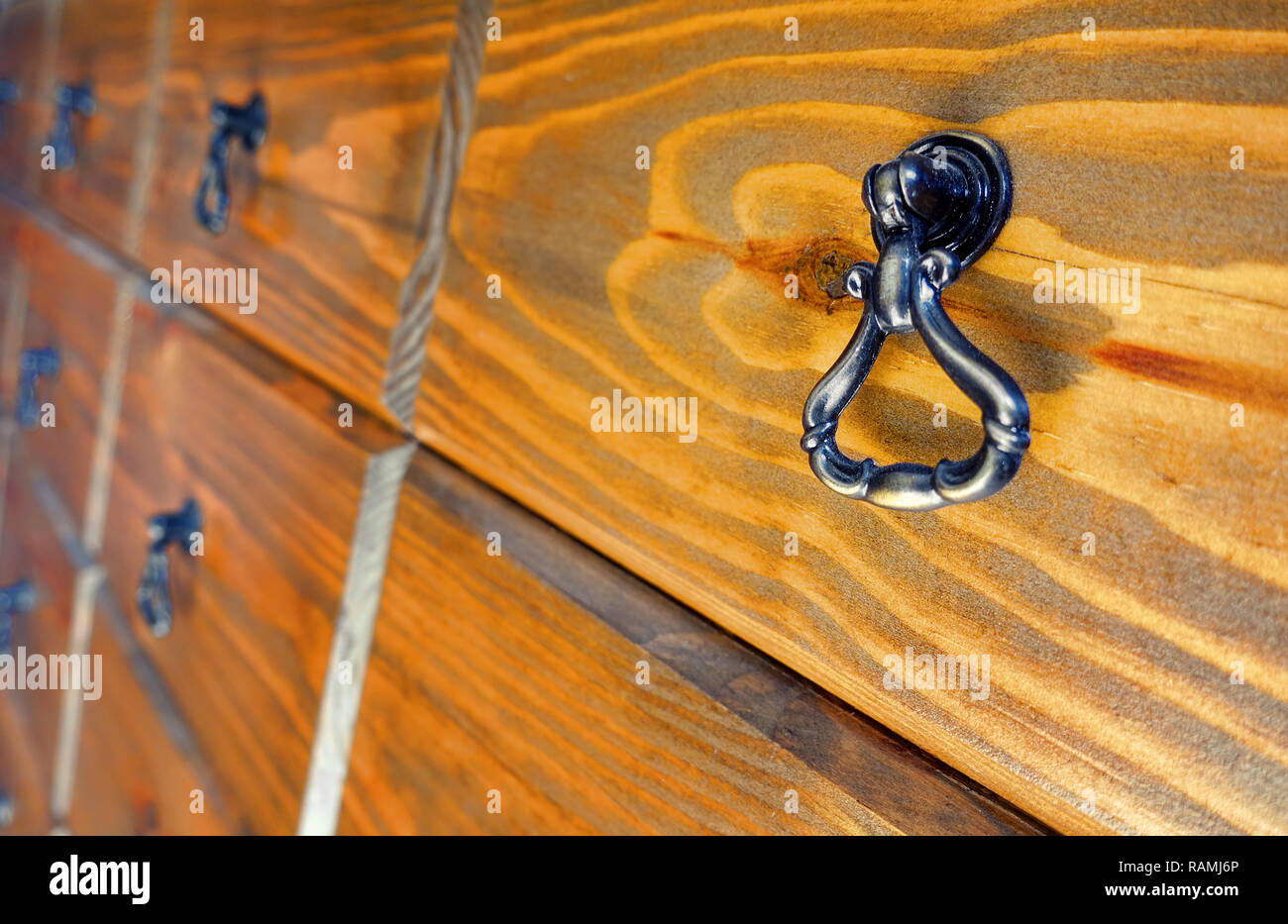 Colorful Wooden Drawer, Abstract Decorative Design on Wall Stock Photo ...