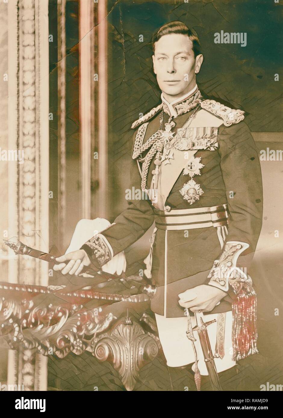 King George VI. 1940, Jerusalem, Israel. Reimagined by Gibon. Classic ...