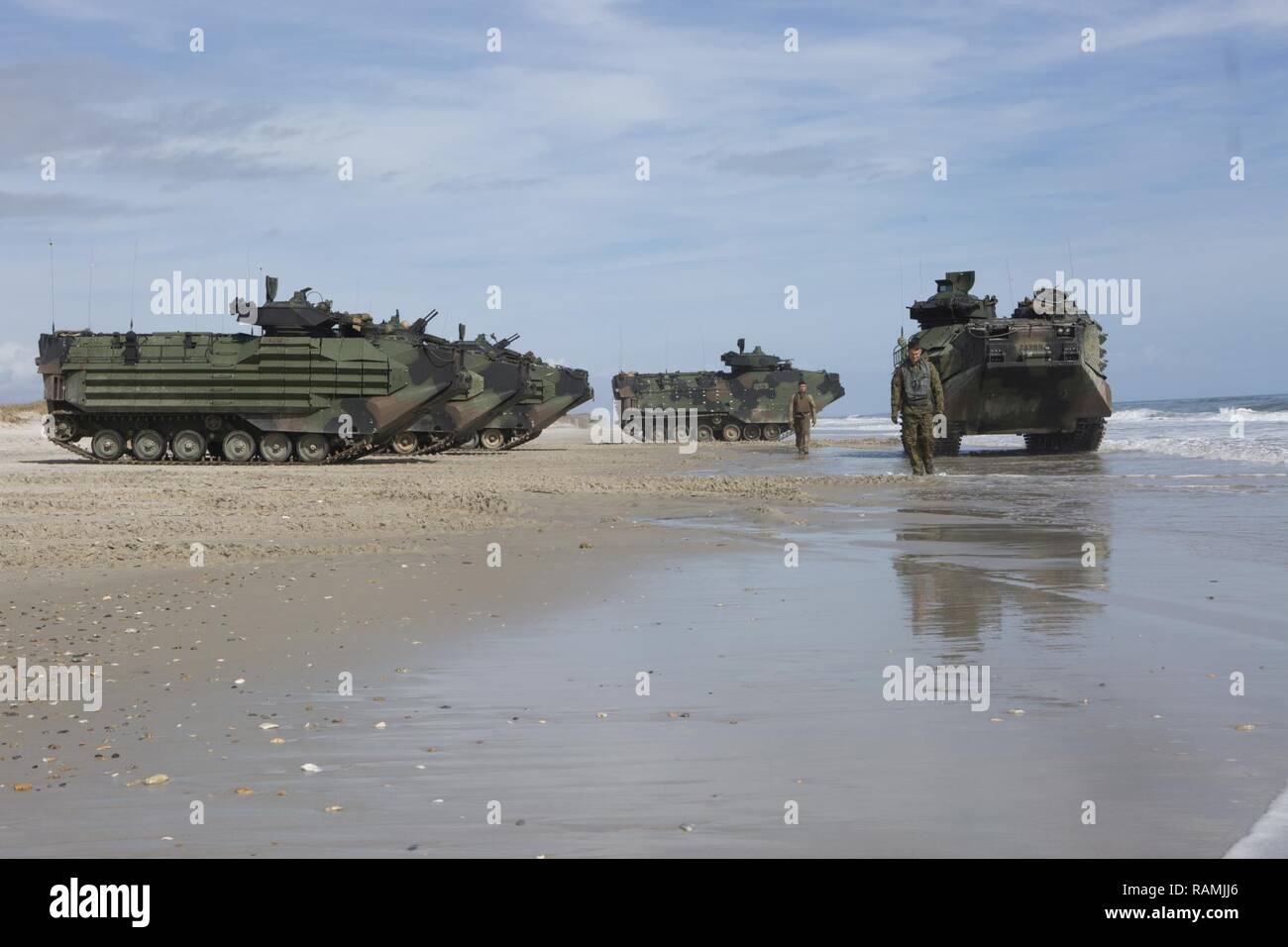 U.S. Marines with 2nd Platoon, Alpha Company, 2nd Assault Amphibian ...