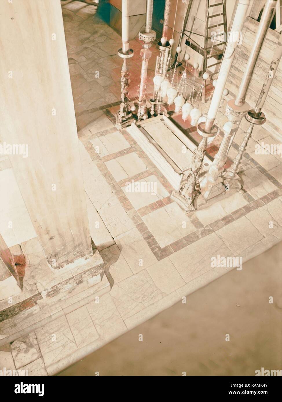 Church of the Holy Sepulchre, Stone of Unction looking down from ...
