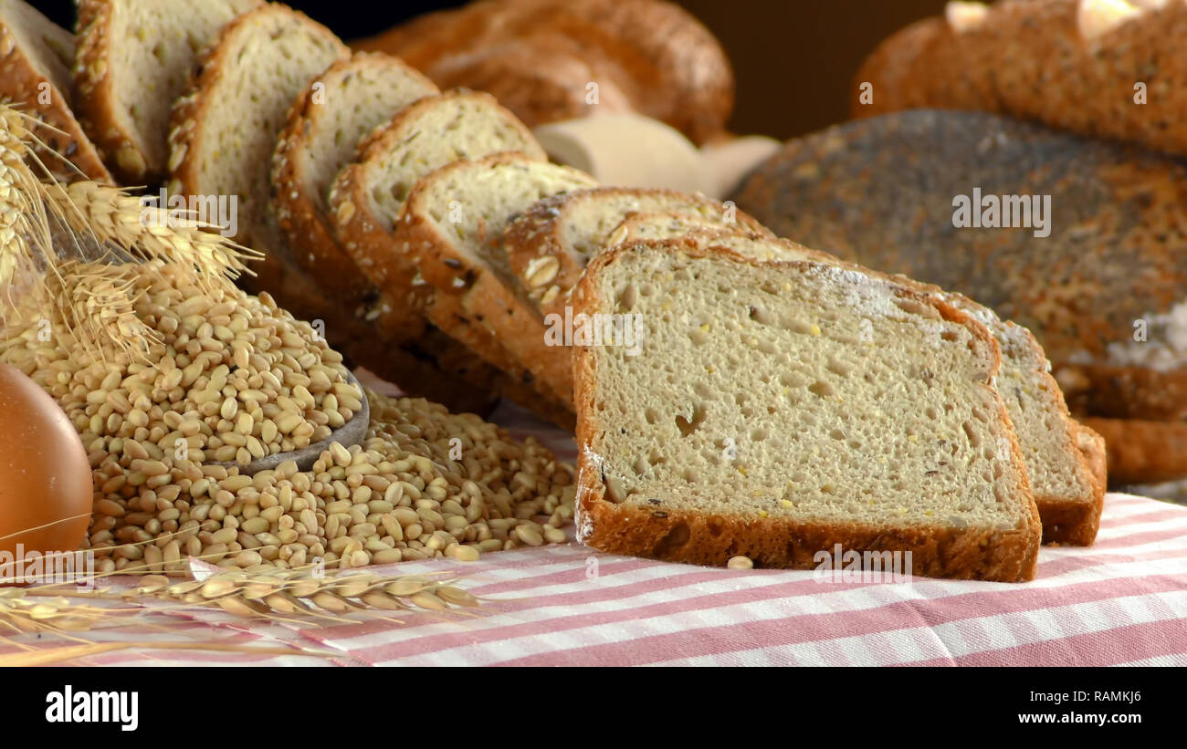 Delicious Fresh Mix of Bread Food Concept Photo Stock Photo - Alamy