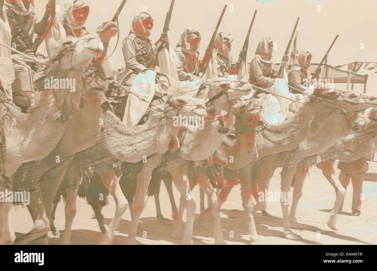 Coronation' of King Abdullah in Amman. Cavalry of the Arab Legion in ...