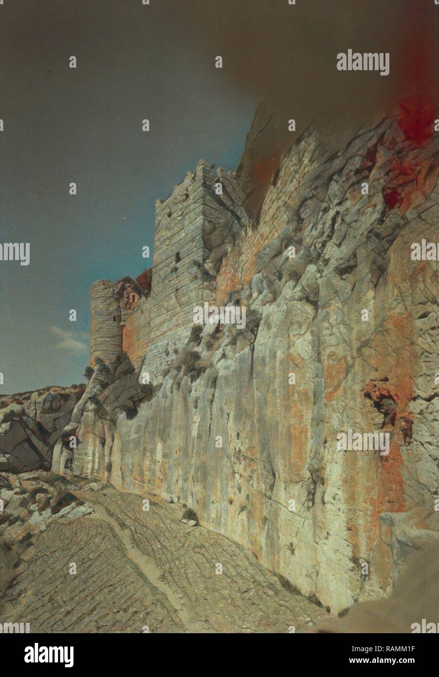 Moat of Sahyun Crusader Castle. 1934, Syria. Reimagined by Gibon ...