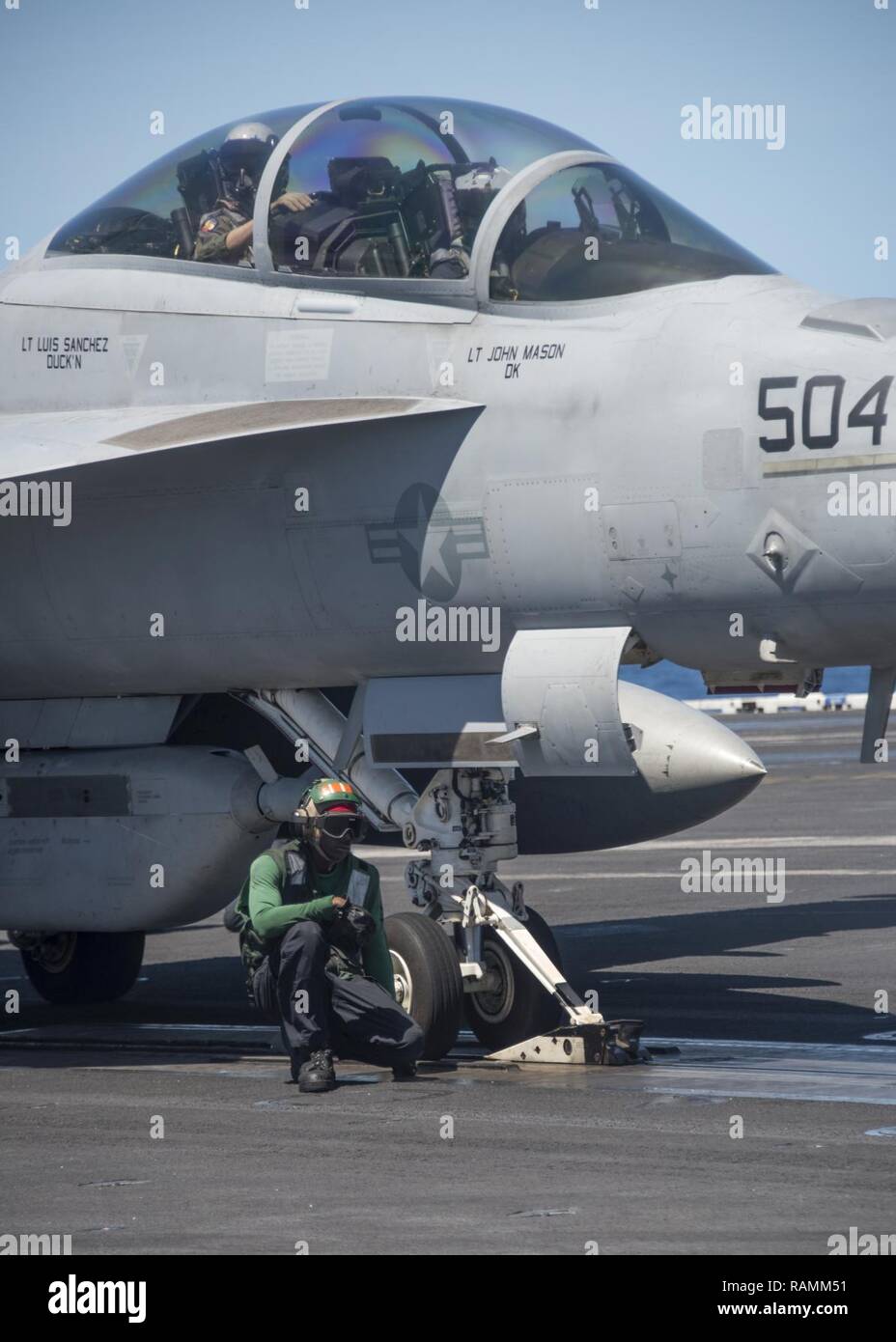 SOUTH CHINA SEA (Feb. 22, 2017) An EA-18G Growler from the “Gauntlets ...