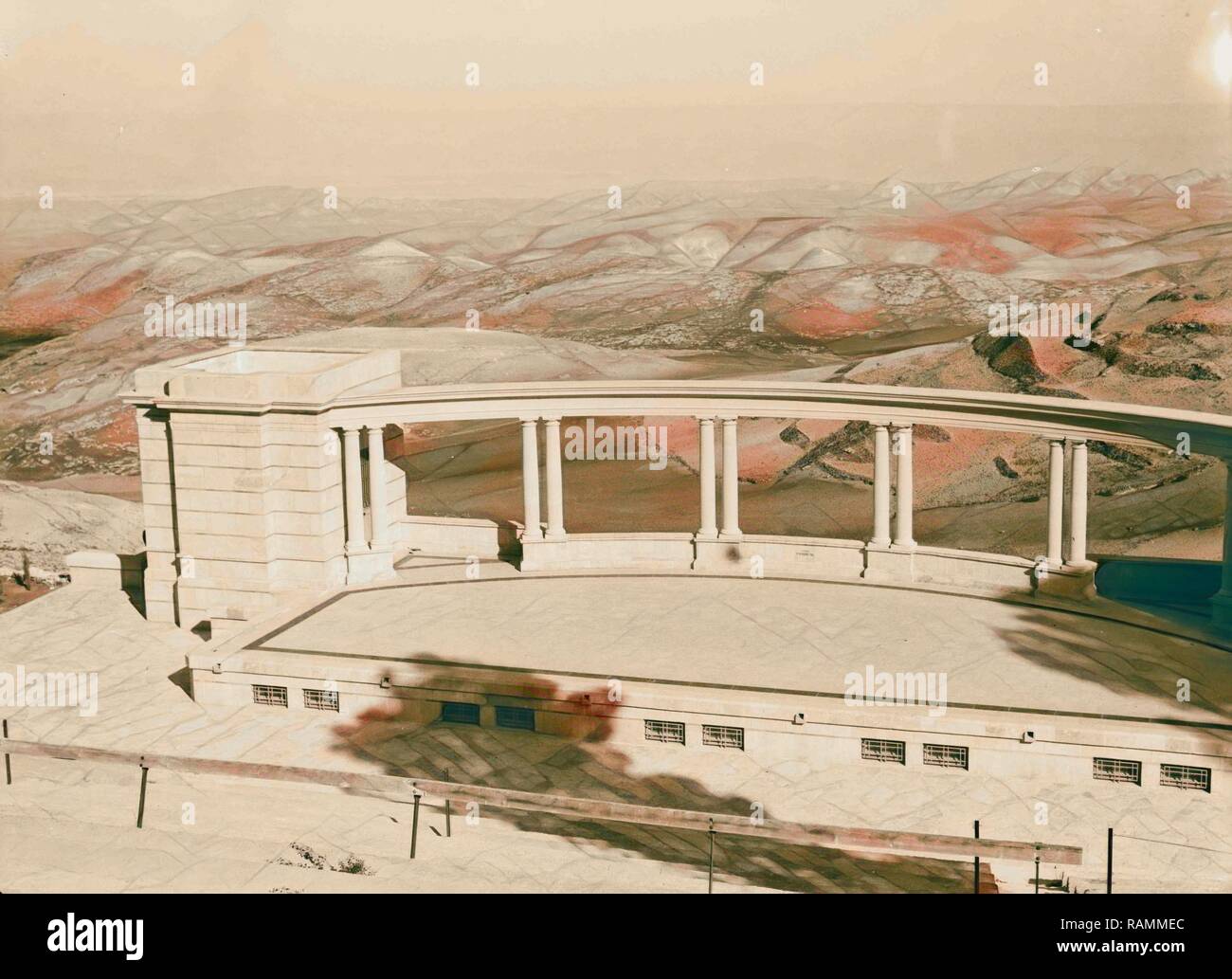 Zionist activities in Palestine. The Hebrew University open-air theatre ...