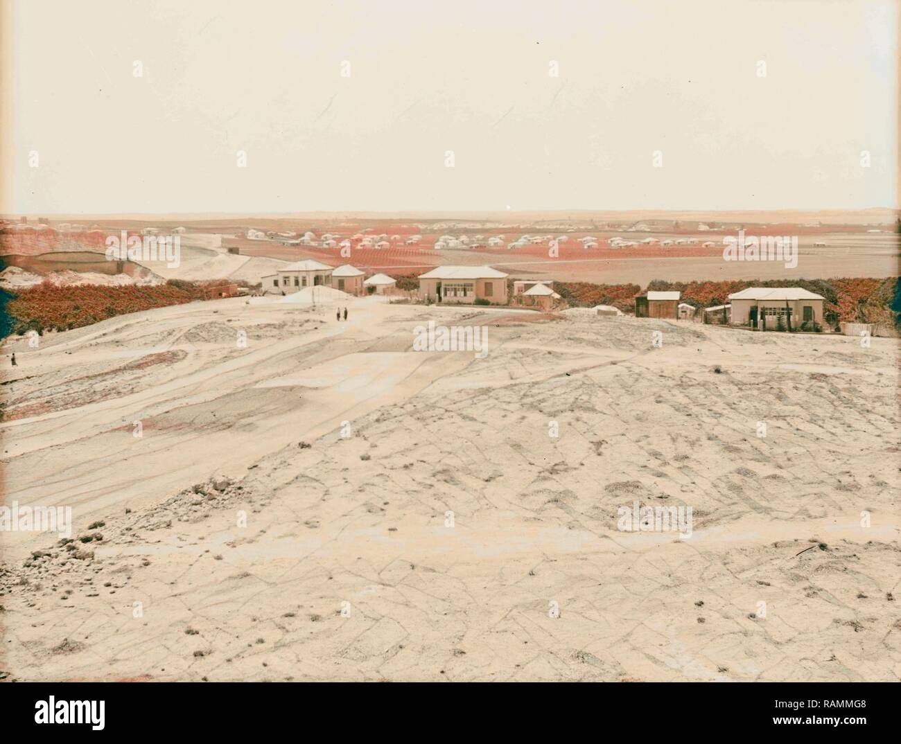 Zionist colonies on Sharon. The Arlosoroff Colony. Distant view from ...