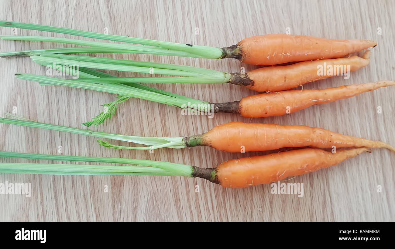 The baby carrot on the chopping block Stock Photo - Alamy