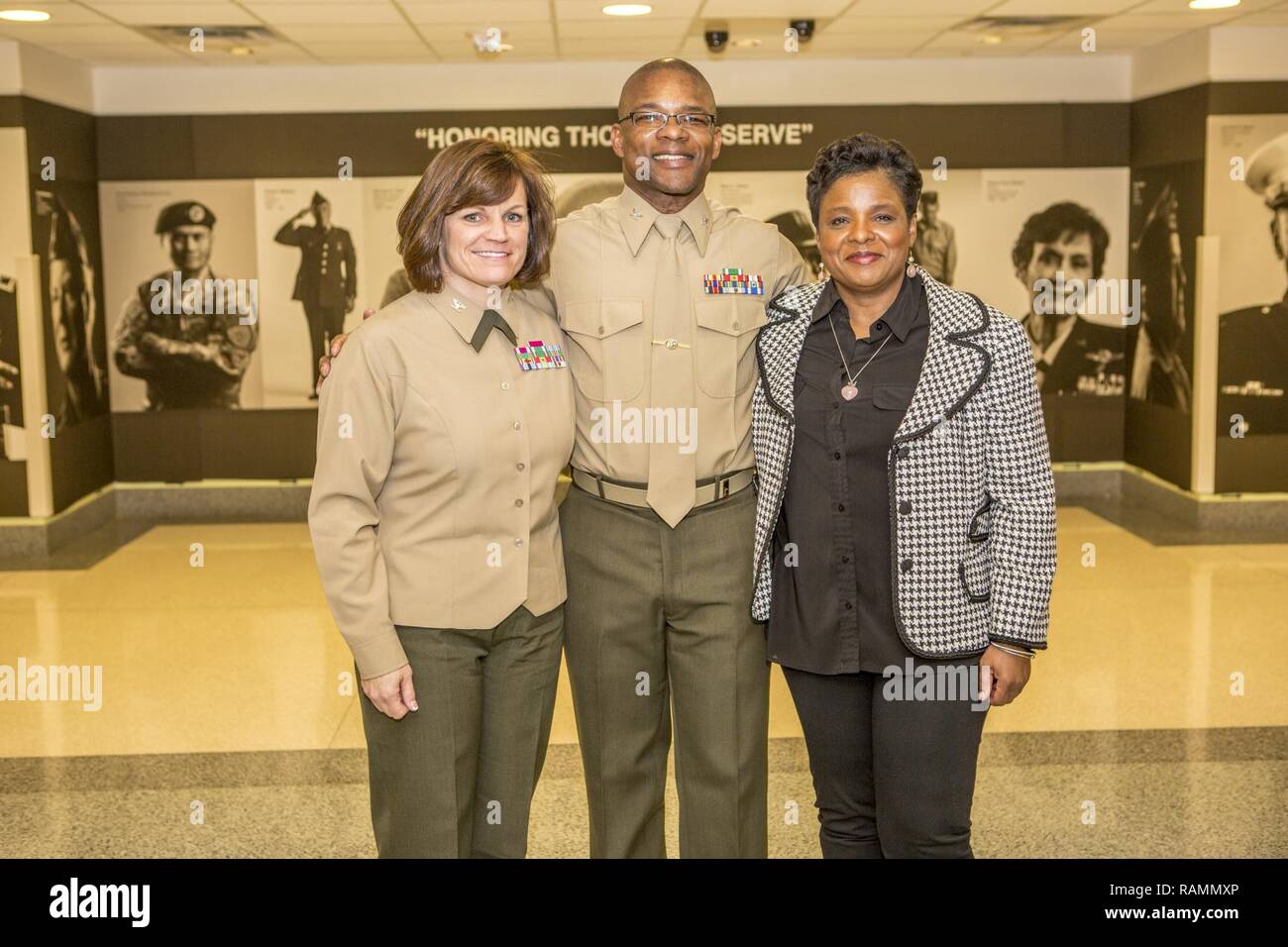 From left, U.S. Marine Corps Col. Cheryl Blackstone, deputy director, G ...