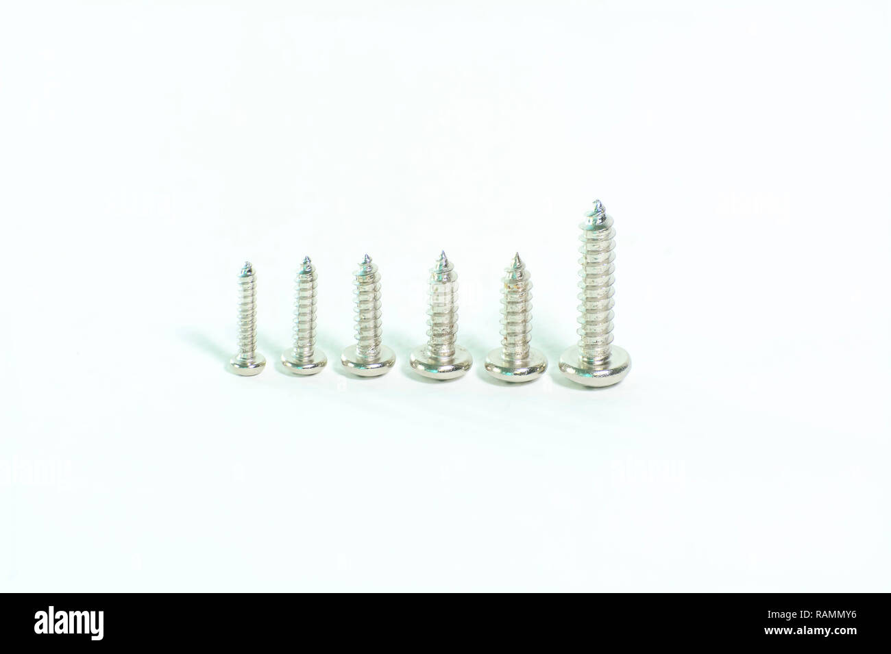Salf tapping screw on a white background Stock Photo - Alamy