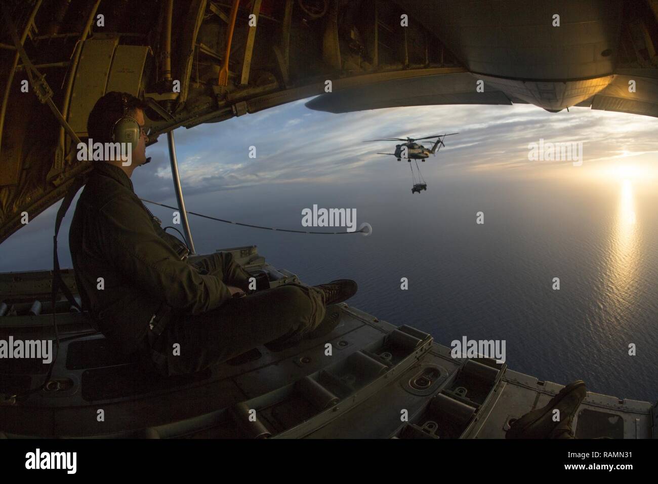 U.S. Marine Corps Cpl. Juan Sierra, a crew master assigned to Marine ...