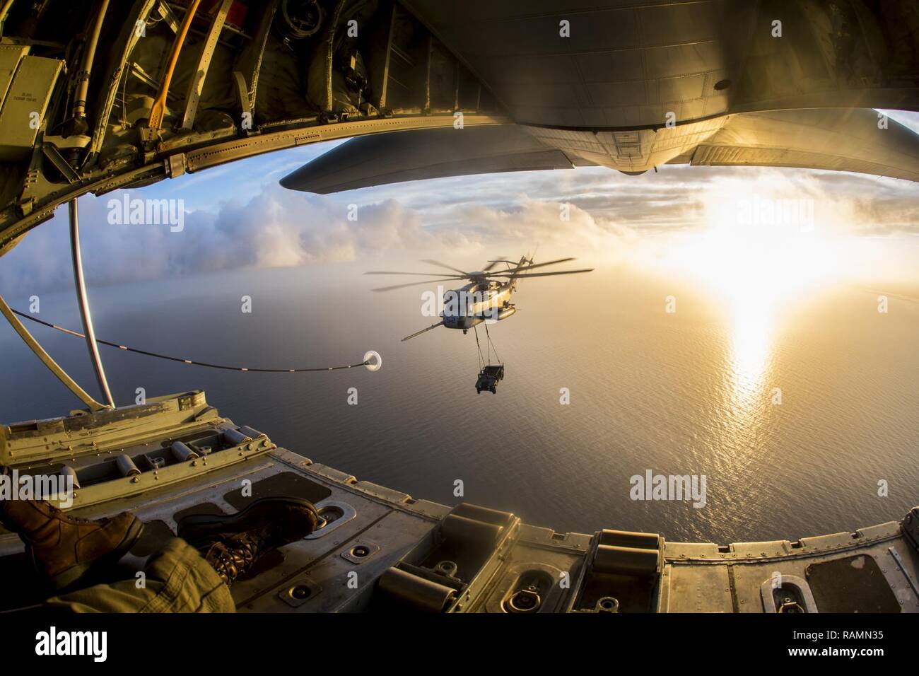 A CH-53 Super Stallion assigned to Marine Heavy Helicopter Squadron ...